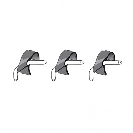 Black Spray tube clip without outer tube